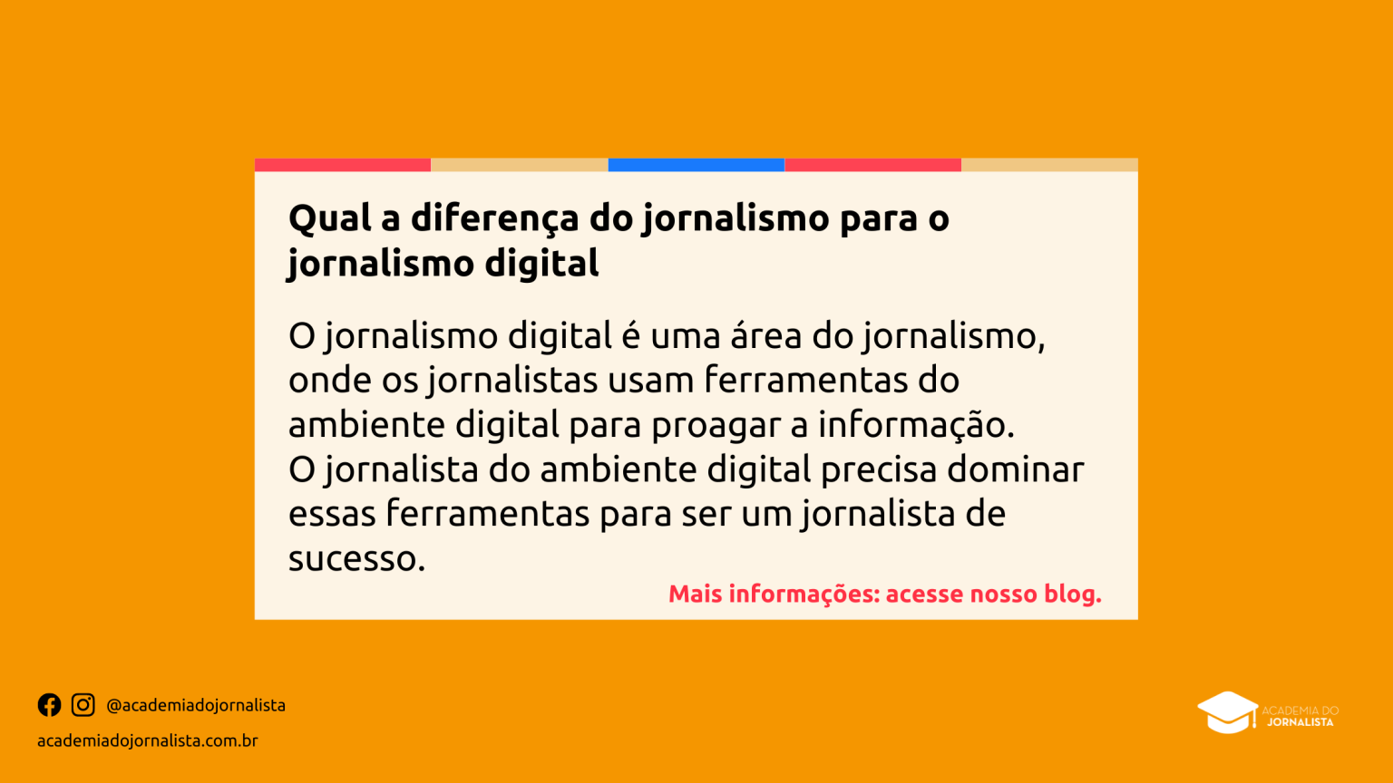 Qual a diferença do Jornalismo para o Jornalismo Digital - Academia do ...